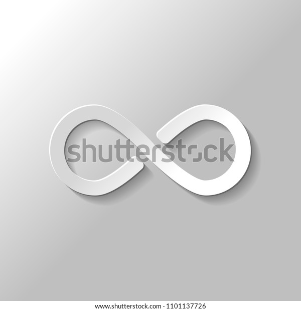 Infinity Symbol Simple Icon Paper Style: vector de stock (libre de ...