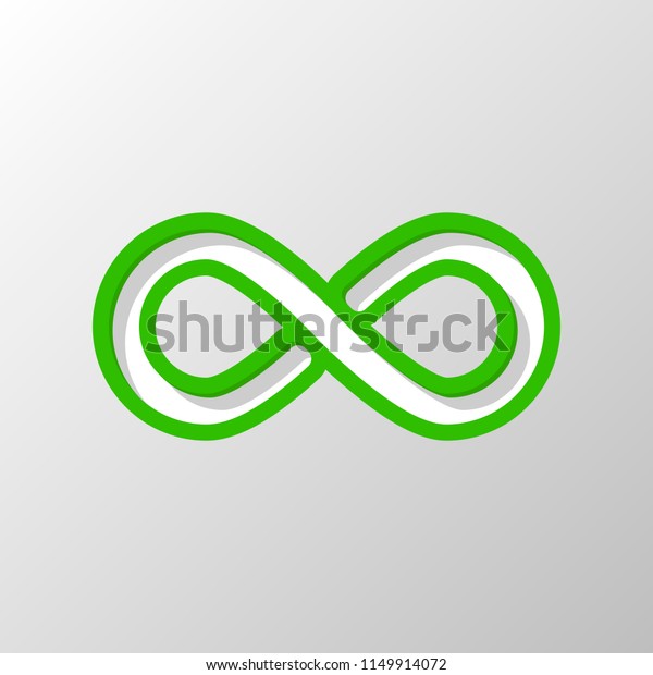 Infinity Symbol Simple Icon Paper Style Stock Vector (Royalty Free ...
