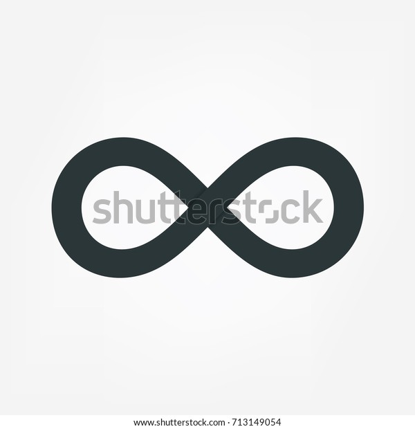 Infinity Symbol Text On White Backgroundvector Stock Vector (Royalty ...
