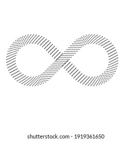 Infinity Symbol Vector Curved Halftone Dots Stock Vector (Royalty Free ...
