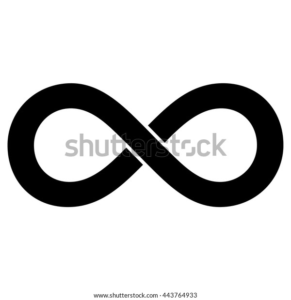 Infinity Symbol White Background Infinity Icon Stock Vector (Royalty ...