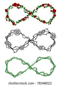 Infinity Symbols Made Out Rose Ivy Stock Vector (Royalty Free) 78348022 ...