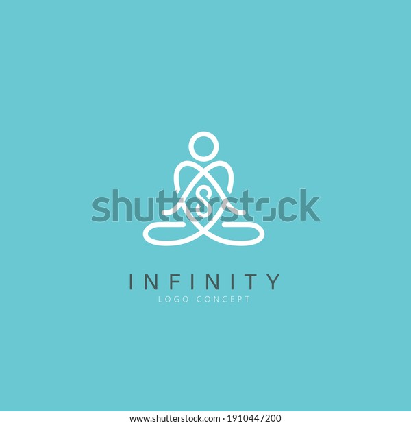 Infinity Yoga Logo Design Symbol Template Stock Vector (Royalty Free ...