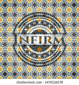 Infirm Arabic Emblem Background Arabesque Decoration Stock Vector ...