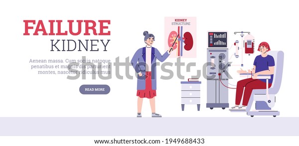 Inflammation Kidneys Kidney Failure Website Cartoon: เวกเตอร์สต็อก ...