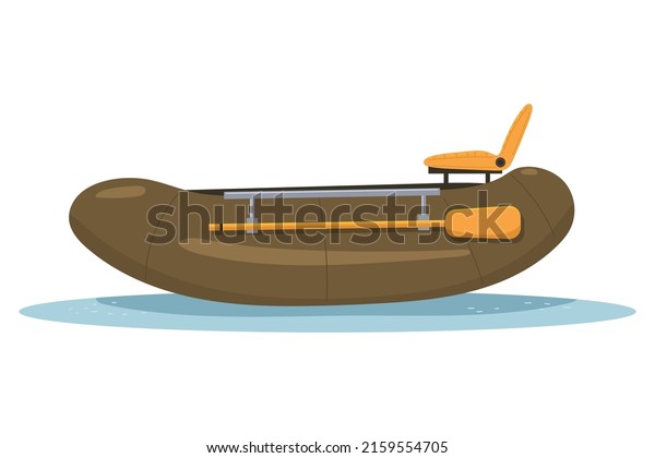 Inflatable Rubber Boat Vector Cartoon Illustration: เวกเตอร์สต็อก (ปลอด ...