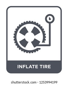Inflate Tire Icon Vector On White Stock Vector (Royalty Free ...