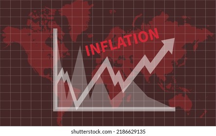 Inflation Background Worldwide Graph Showing Increase: เวกเตอร์สต็อก ...