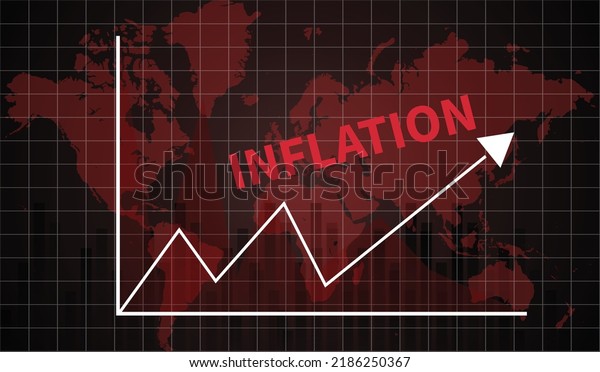 Inflation Background Worldwide Graph Showing Increase: เวกเตอร์สต็อก ...