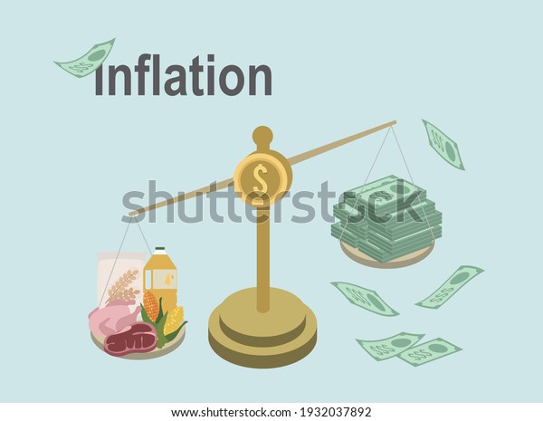 Inflation Goods Prices Money Value On Stock Vector (Royalty Free ...