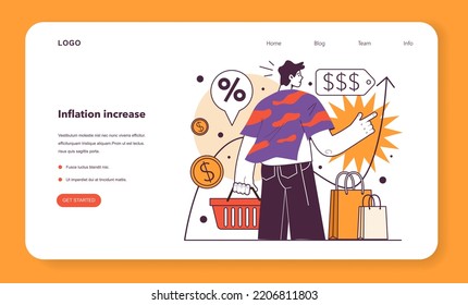 Inflation Increase Recession Indicator Web Banner Stock Vector (Royalty Free) 2206811803 ...
