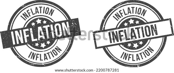 Inflation Stamp Stop Inflation Sign Round Stock Vector (Royalty Free ...