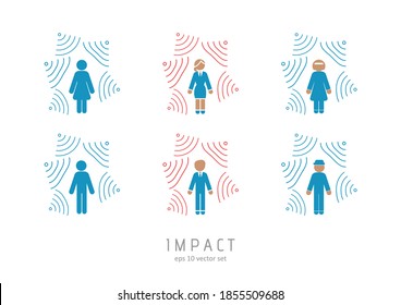 Influence Vector Icons Set Symbol Web Stock Vector (Royalty Free ...