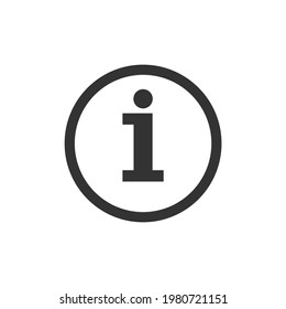 Info Button Icon On White Background Stock Vector (Royalty Free ...