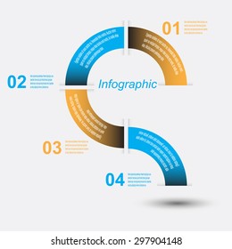 Vektor Stok Info Graphic Design Template Idea Display (Tanpa Royalti ...