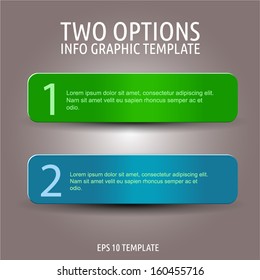 Info Graphic Green Blue Options Template Stock Vector (Royalty Free ...