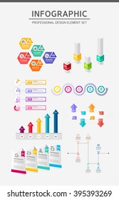 Infographic Elements Set Data Analysis Charts Stock Vector (Royalty ...