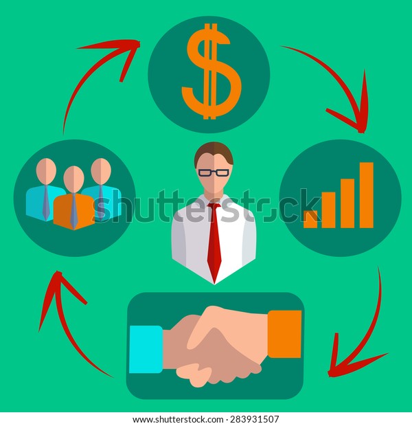 Info Graphics Set Business Commission Successful Stock Vector (Royalty ...