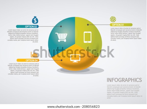 Info Graphics Tri Partition Venn Diagram Stock Vector (Royalty Free ...