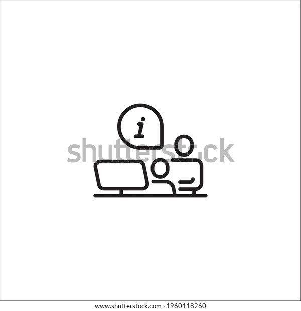 Info Help Desk Helpdesk Support Two Stock Vector (Royalty Free ...