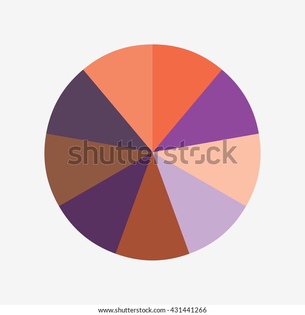 Info Template Pie Orange Purple Charts Stock Vector (Royalty Free ...