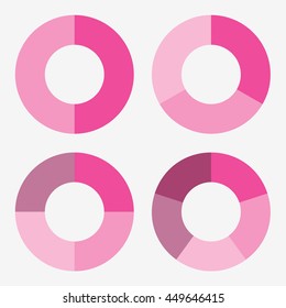 Info Template Pie Pink Charts 2 Stock Vector (Royalty Free) 449646415 ...