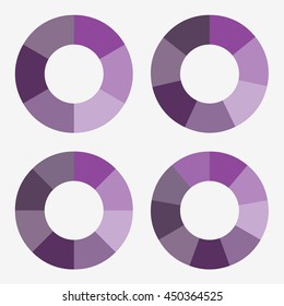 Info Template Pie Orange Purple Charts Stock Vector (Royalty Free ...