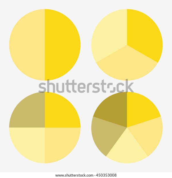 Info Template Pie Yellow Charts 2 Stock Vector (Royalty Free) 450353008 ...