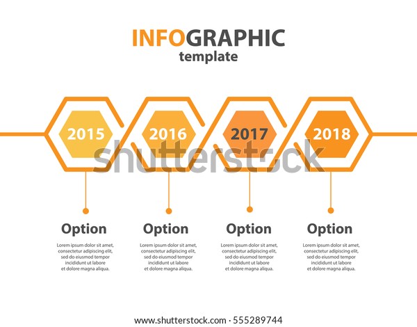 Infogaphic Timeline Diagram Progressive Years Template Stock Vector ...