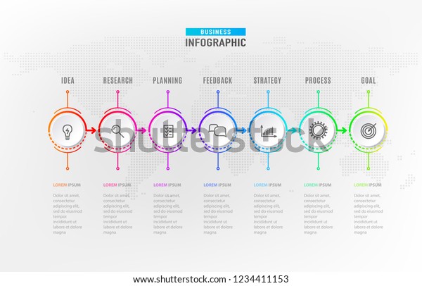 Infograph Steps Element Circle Graphic Chart Stock Vector (Royalty Free ...