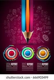 Infograph Template Multiple Choices Infographic Design Stock Vector ...