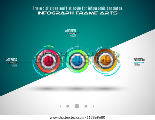 Infograph Template Multiple Choices Infographic Design Stock Vector ...