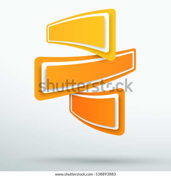 Infographic 3 Abstract Orange Title Banners Stock Vector (Royalty Free ...