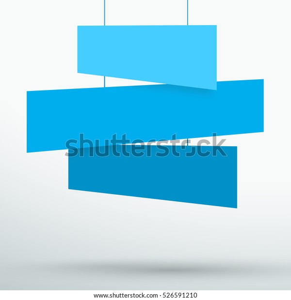 Infographic 3 Blue Title Boxes Hanging Stock Vector (Royalty Free ...