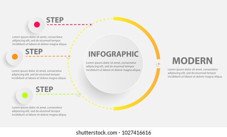 Infographic 3 Steps Business Procedures That Stock Vector (Royalty Free ...