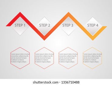 Infographic 4 Step Blank 3d Square Stock Vector (Royalty Free) 1336710488