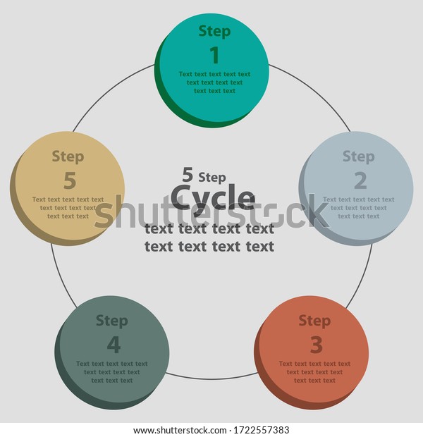 Infographic 5 Step Work Activities Cycle Stock Vector (Royalty Free ...