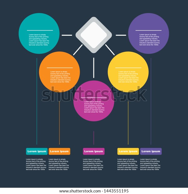 Infographic 5 Steps Cute Color Design Stock Vector (Royalty Free ...