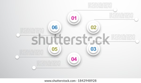 Infographic 6 Step Cycle Diagram Made Stock Vector (Royalty Free ...