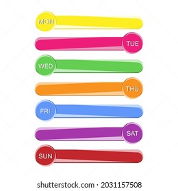 Infographic 7 Days Weekly Bullets Point Stock Vector (Royalty Free ...