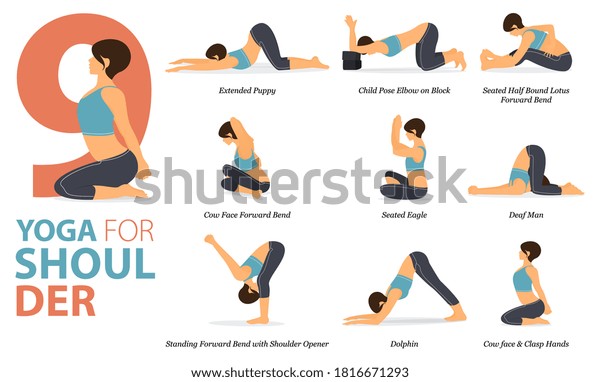 Infographic 9 Yoga Poses Workout Home Stock Vector (Royalty Free ...