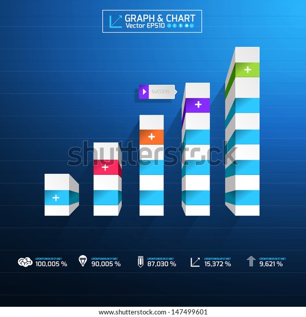 Infographic Arrow Diagram Graph Chart On Stock Vector (Royalty Free ...