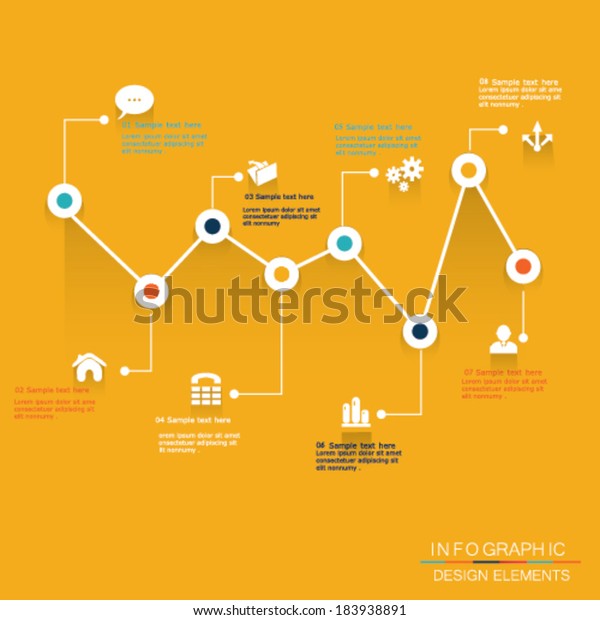 Infographic Arrow Diagram Graph Chart Icons Stock Vector (Royalty Free ...