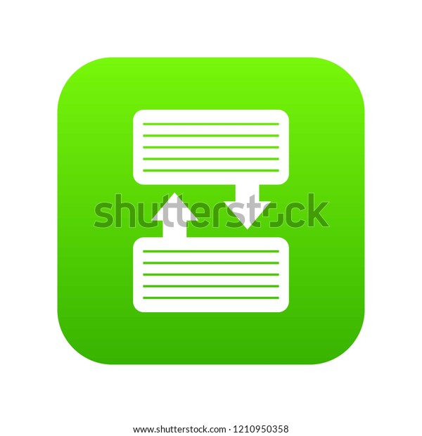 Infographic Blocks Arrows Icon Digital Green Stock Vector (Royalty Free ...