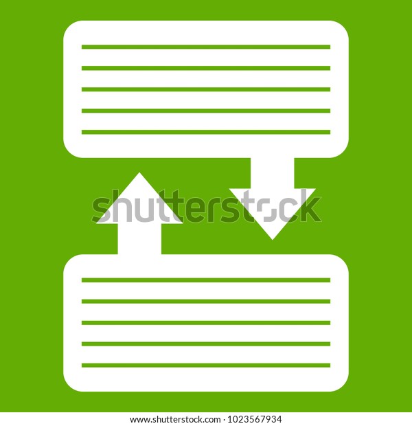 Infographic Blocks Arrows Icon White Isolated Stock Vector (Royalty ...