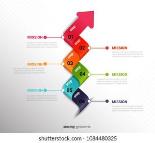 Infographic Business Horizontal Timeline Process Chart Stock Vector ...