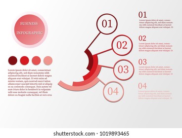 Infographic Chart Design Red Tone Stock Vector (Royalty Free ...