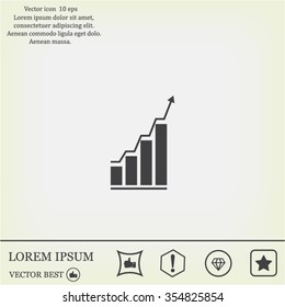 Infographic Chart Icon Growing Graph Simbol Stock Vector (Royalty Free ...