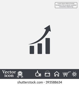 Infographic Chart Icon Growing Graph Simbol Stock Vector (Royalty Free) 393588634 | Shutterstock