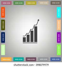 Infographic Chart Icon Growing Graph Simbol Stock Vector (Royalty Free) 398079979 | Shutterstock